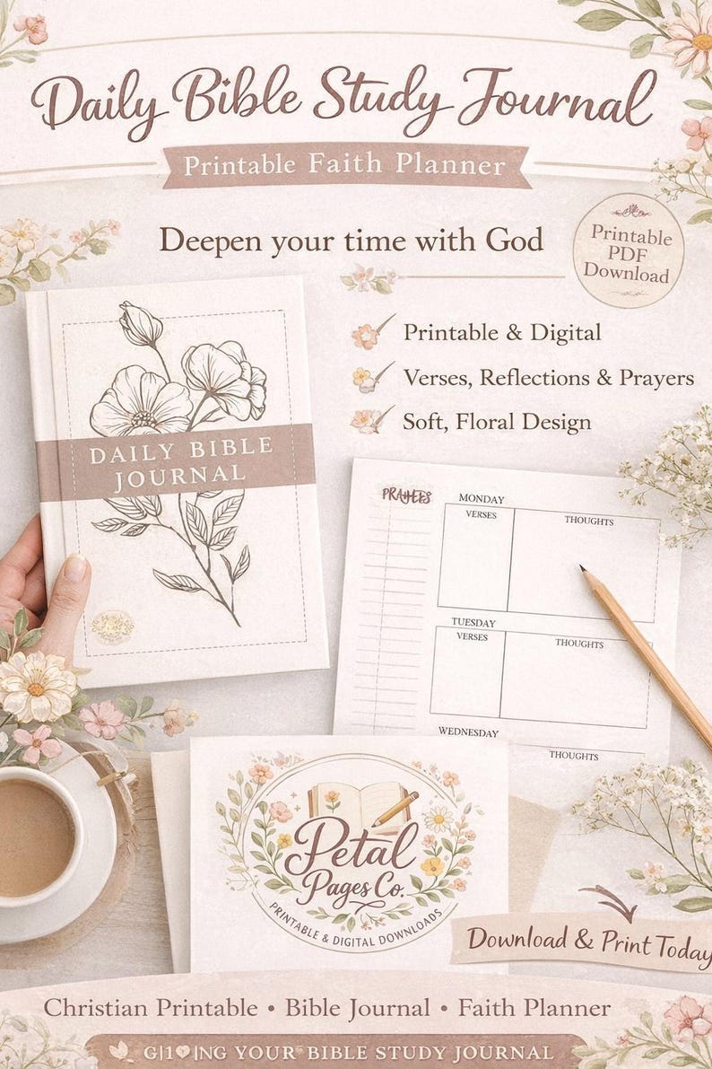 Daily Bible Journal – Printable A5 PDF - Etsy