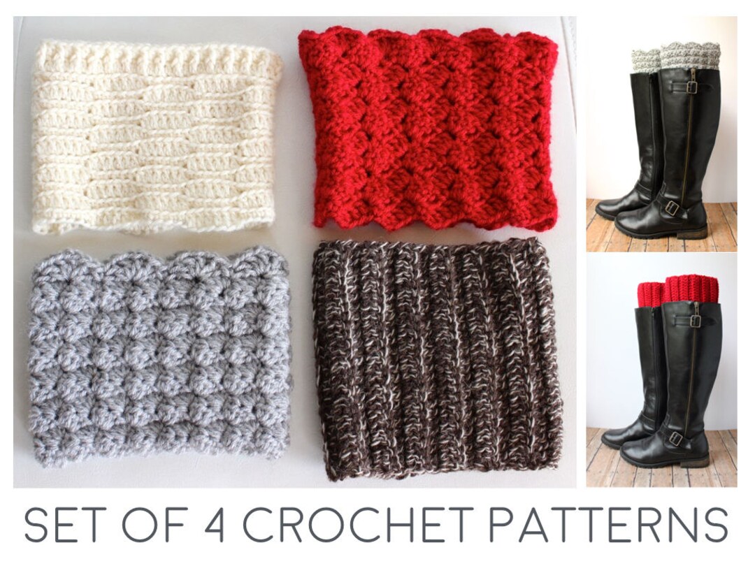 Boot Cuff Crochet Pattern - Crochet Boot Cuffs Pattern - Boot Toppers ...