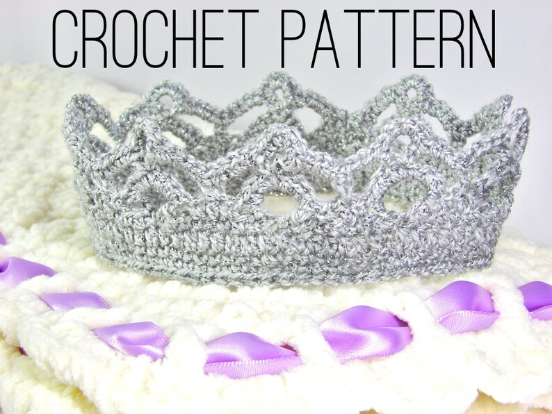 Crochet Crown Pattern: Princess Tiara, Photo Prop (PDF Pattern) - Etsy