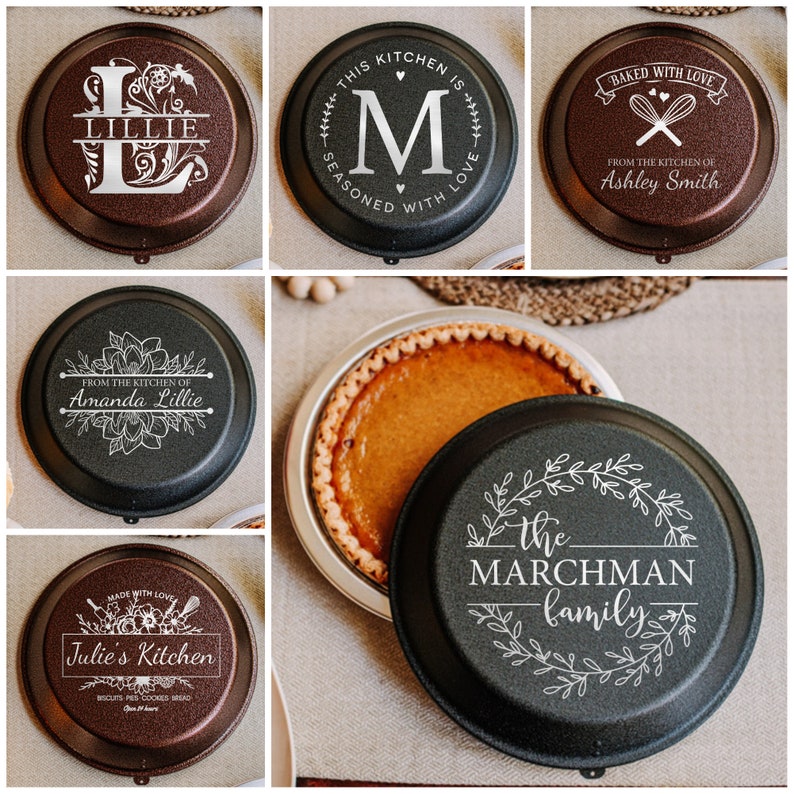 Personalized Pie Plate With Lid: Custom Engraved Bakeware Gift - Etsy