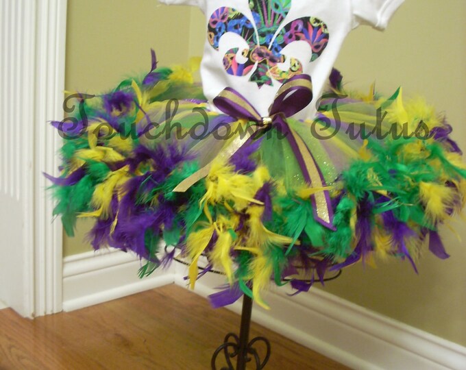 Mardi Gras Tutu Outfit With Feathers - Etsy