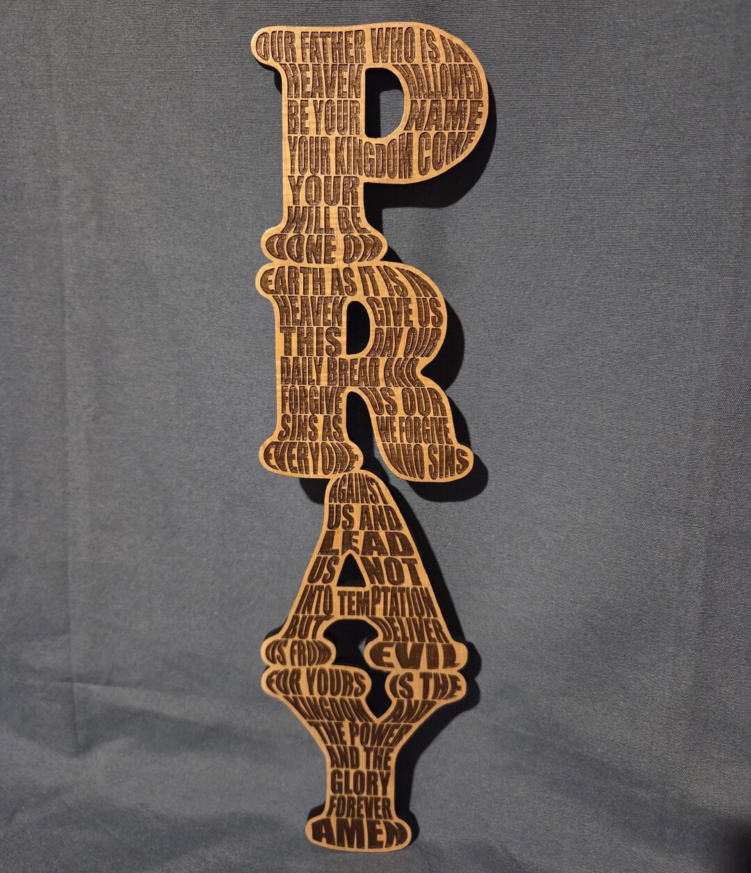 Pray the Lord's Prayer Cutout - Matthew 6 and Luke 11 - Vertical - Etsy