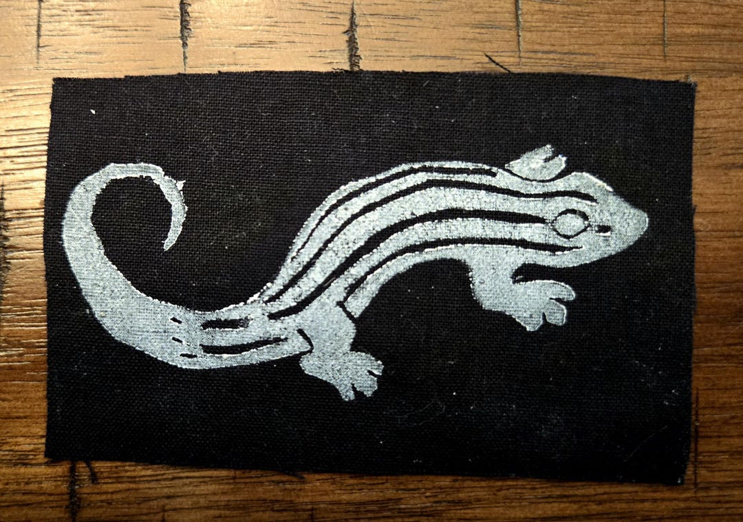 Blue Tailed Skink/five Lined Skink Patch, Lizard Patch - Etsy
