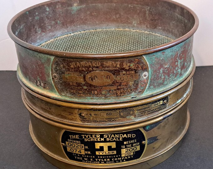 Vintage Tyler Standard Screen Scale Mesh Brass Sieve/sifter Strainers ...