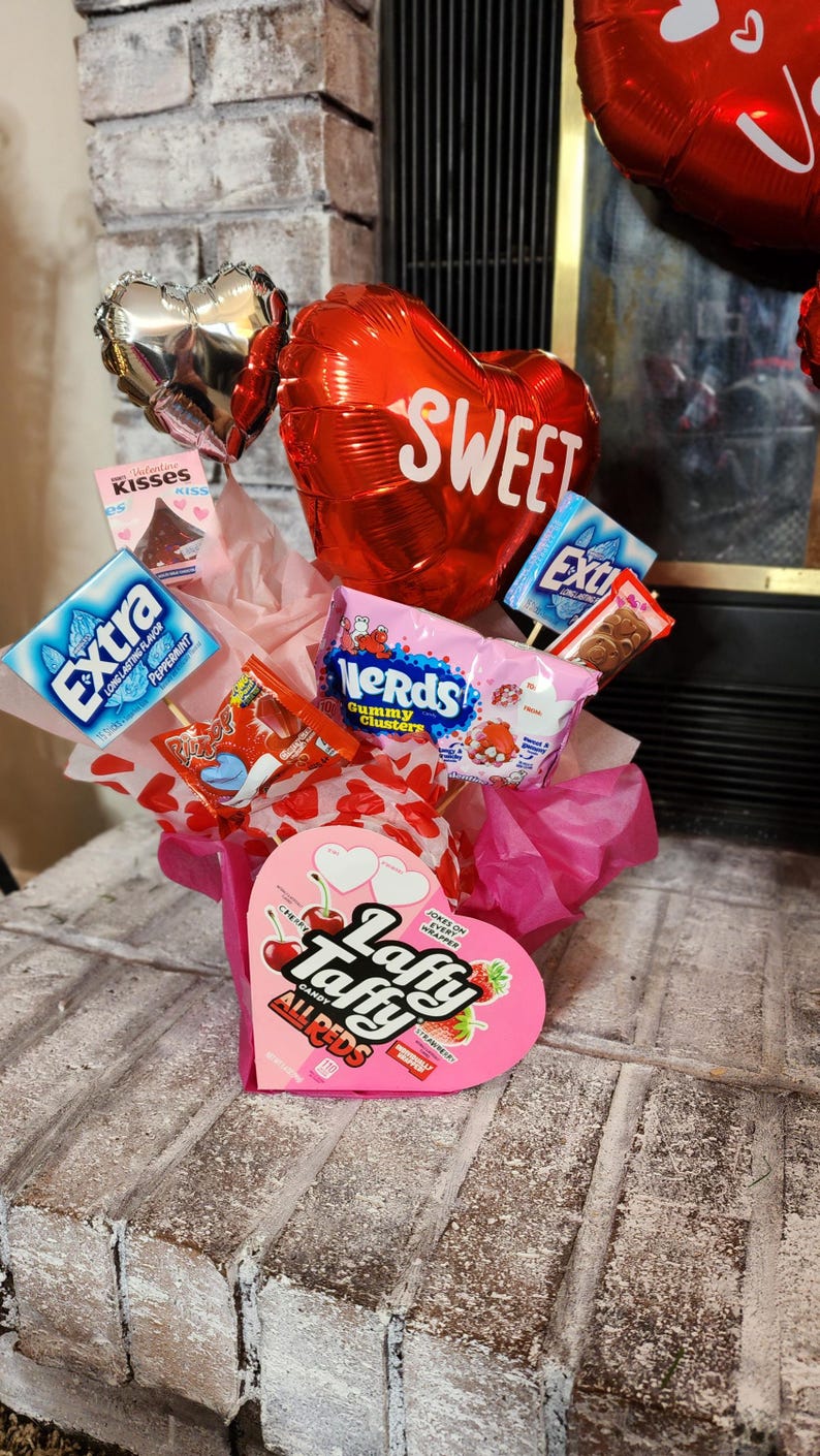 Candy Balloon Valentine Bouquets - Etsy