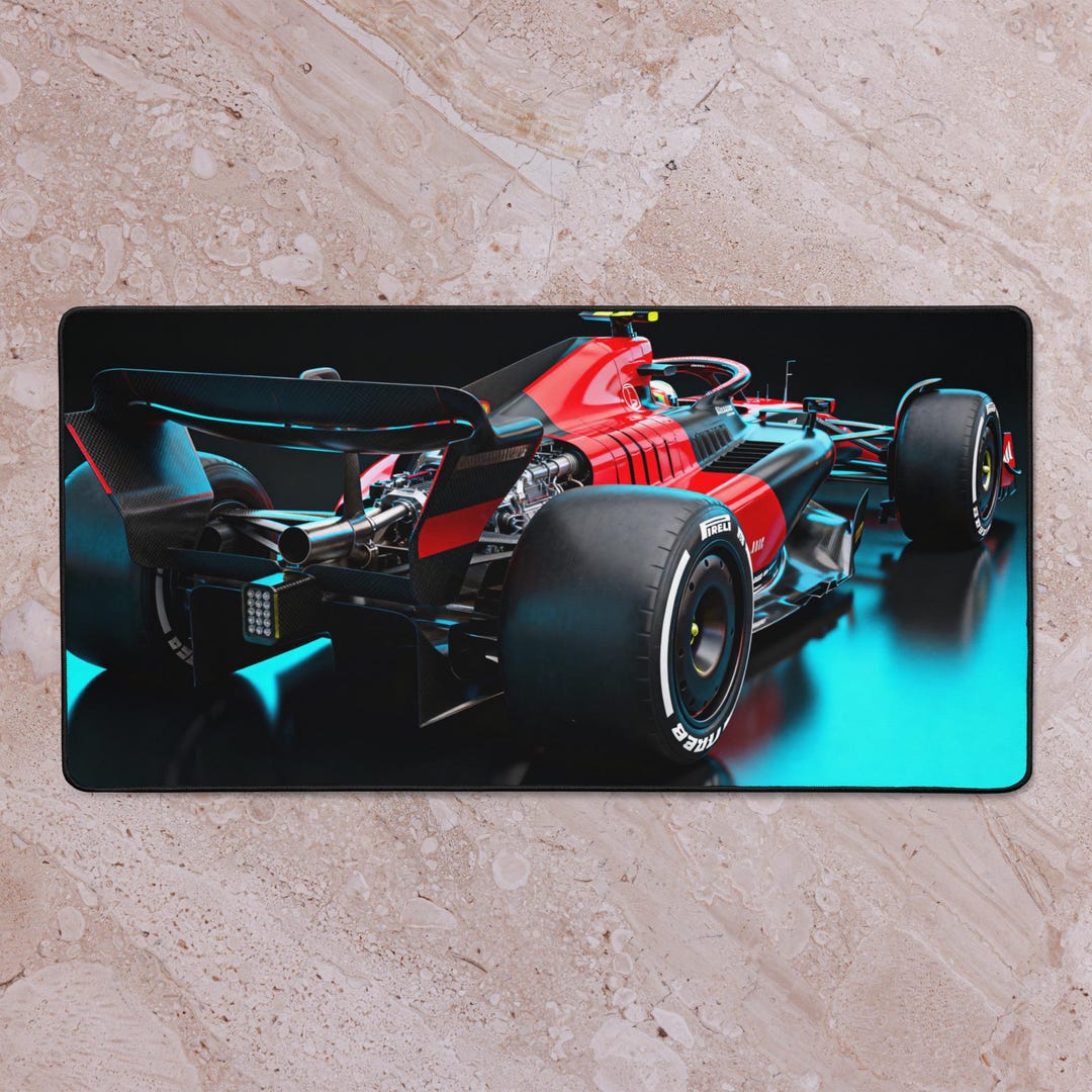 Formula One Race Car Desk Mat 16×32 Inch - Etsy