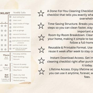 Ultimate Home Cleaning Checklist Daily & Monthly Tasks / Printable and ...