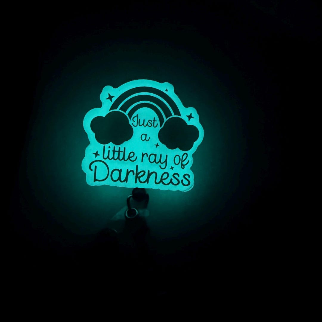 Glow in Dark Badge Reel | Sparkly Healthcare Worker Accessory - Etsy