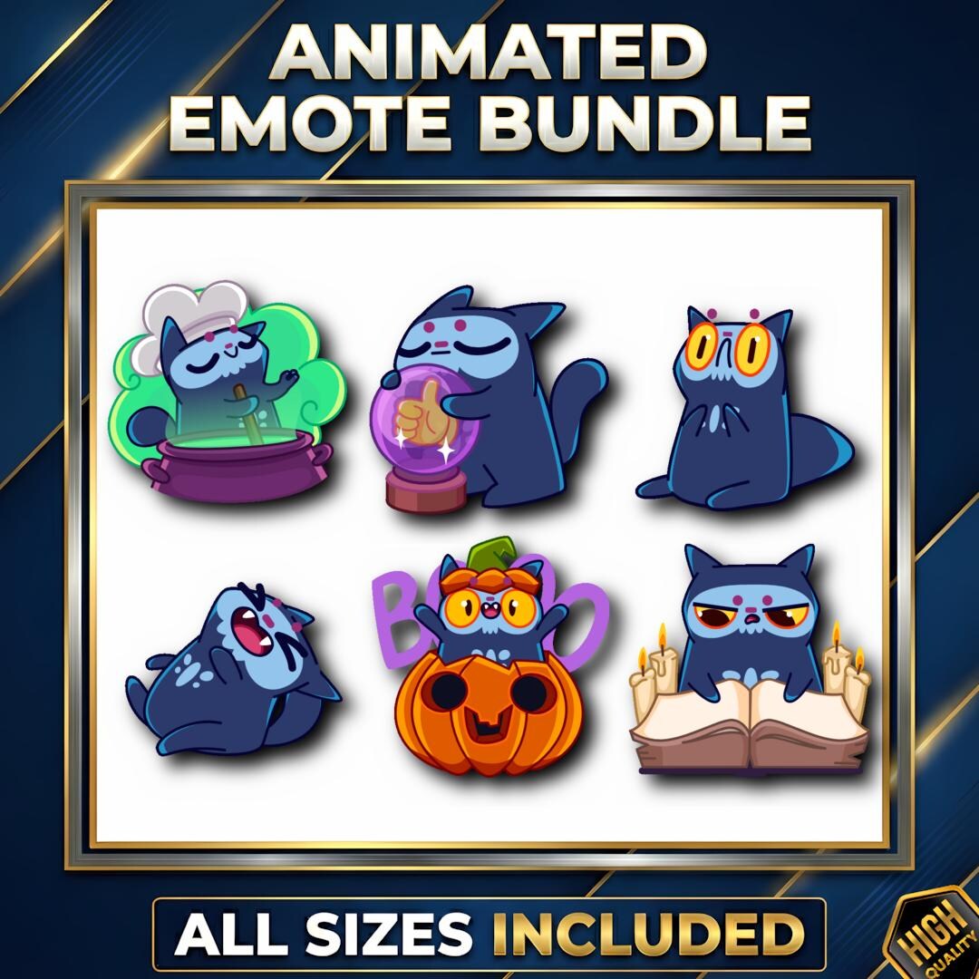 Pack 22 Animated Evil Cat Emotes | Gato Malvado Gifs Para Twitch Y Kick ...
