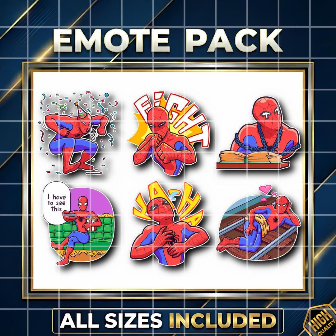 36 Spider-man Emotes. Memes, Spider-meme Stickers, Anime Chibi Twitch ...