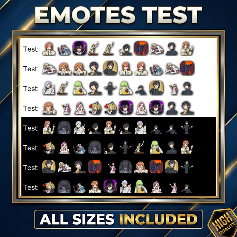 Code Geass 20 Animated Emotes Pack | Epic Animations for Twitch and ...