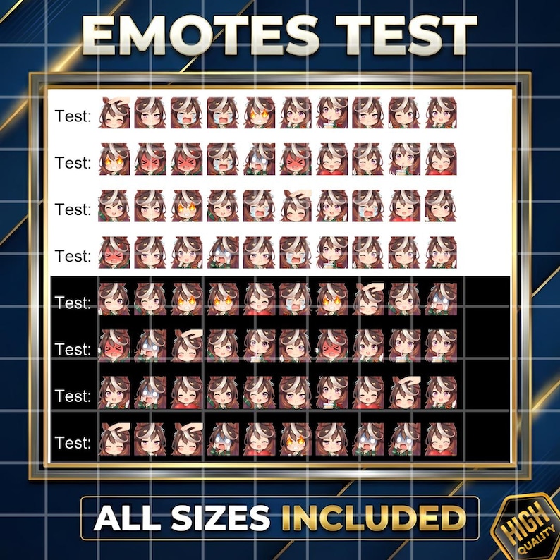 22 Rudolf-Emotes, Umamusume Anime-Chibi-Sticker für Twitch, Kick ...