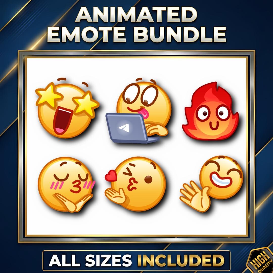 Pack 26 Emotes Animados De Caras Emoji | Twitch & Kick Reaction Gifs ...