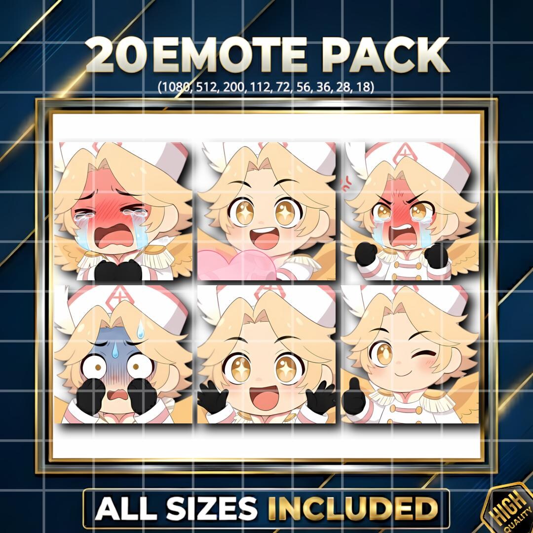 Abel (hazbin Hotel) 20 Emote Pack for Twitch, Kick, Discord, and ...