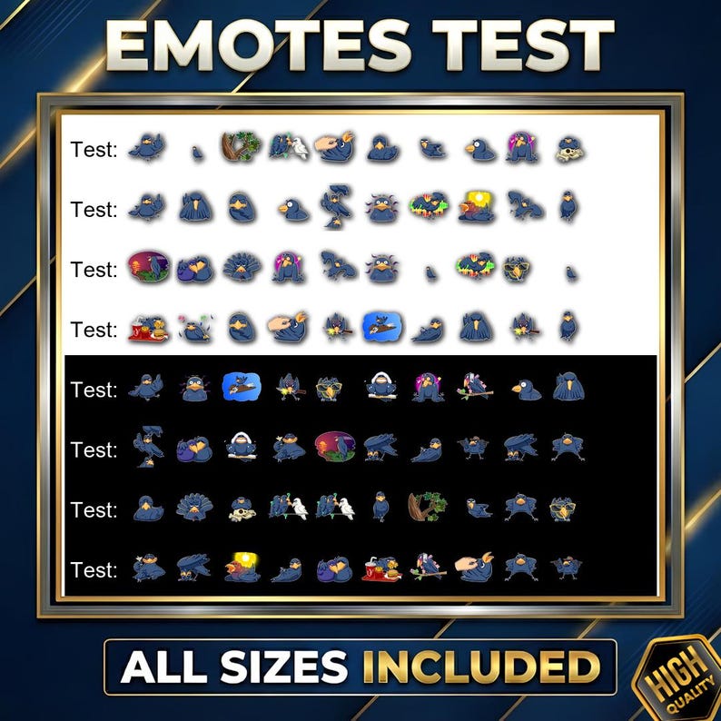 Mega Pack 33 Animated Raven Emotes | Raven Gifs for Twitch, Kick and ...