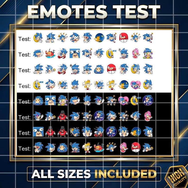 30 Sonic the Hedgehog Emotes, Chibi Sonic Stickers for Twitch, Kick ...