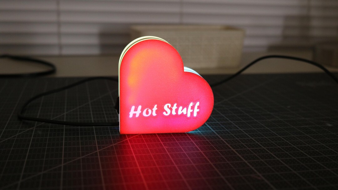 Desk Decor Custom Lamp | Custom Shape, Image, Text, LED Color and ...