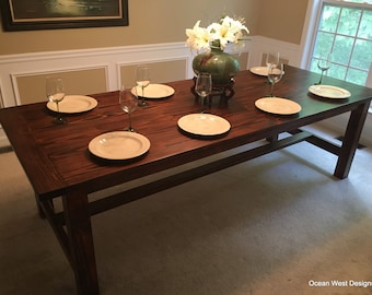 Custom Farmhouse Dining Table - Etsy