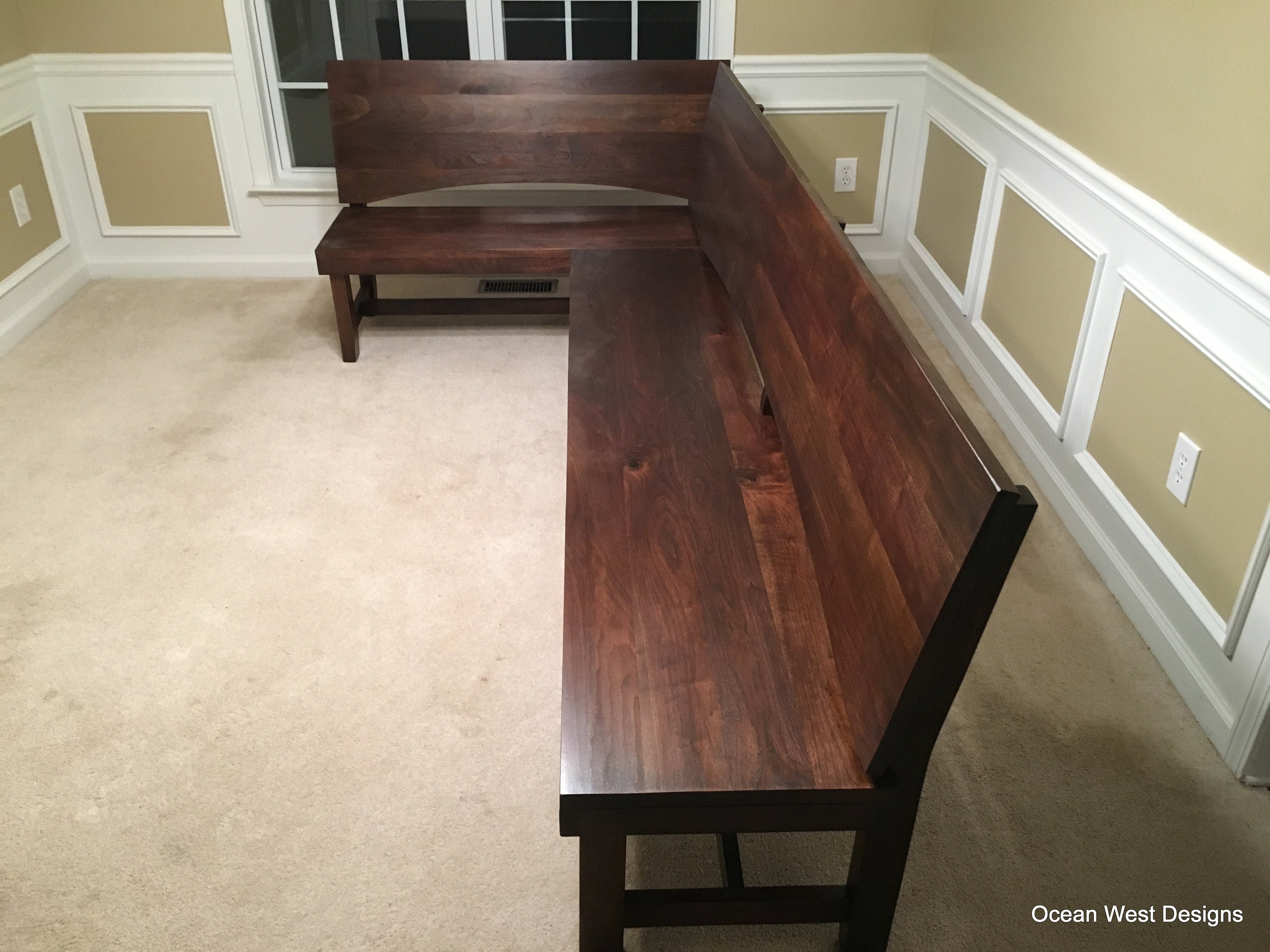 The Camarillo Custom Modern Walnut L Shaped Bench - Etsy