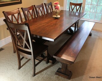 Mahogany verona trestle table store