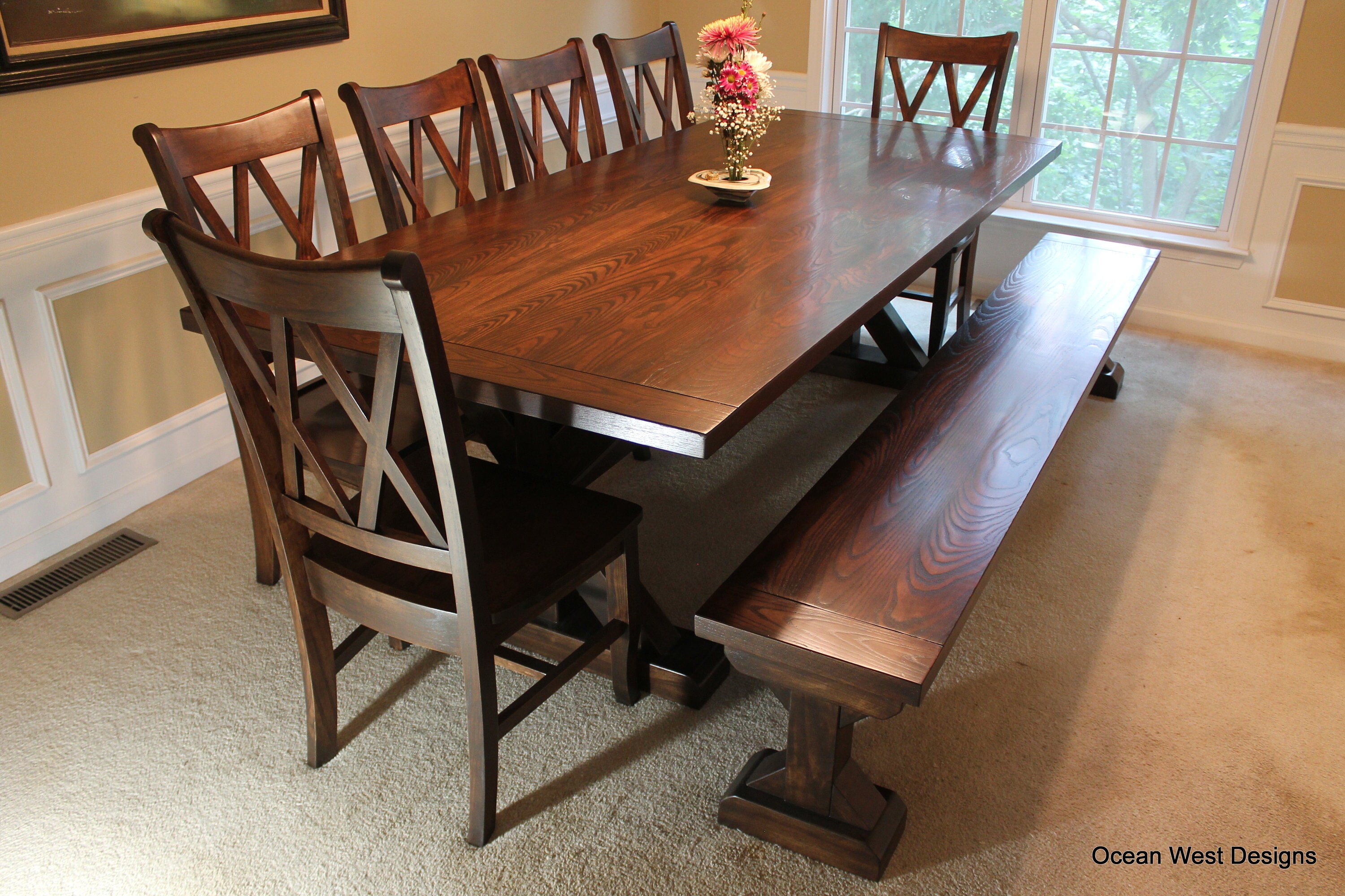 The Bogart Trestle Dining Table for Your Home Etsy
