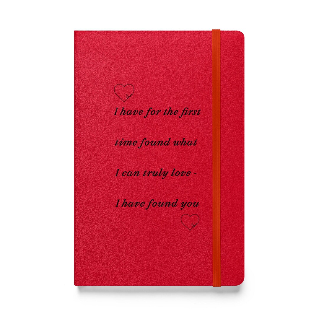 Valentine’s Day Love Notebook – Elegant Red Hardcover Journal for ...