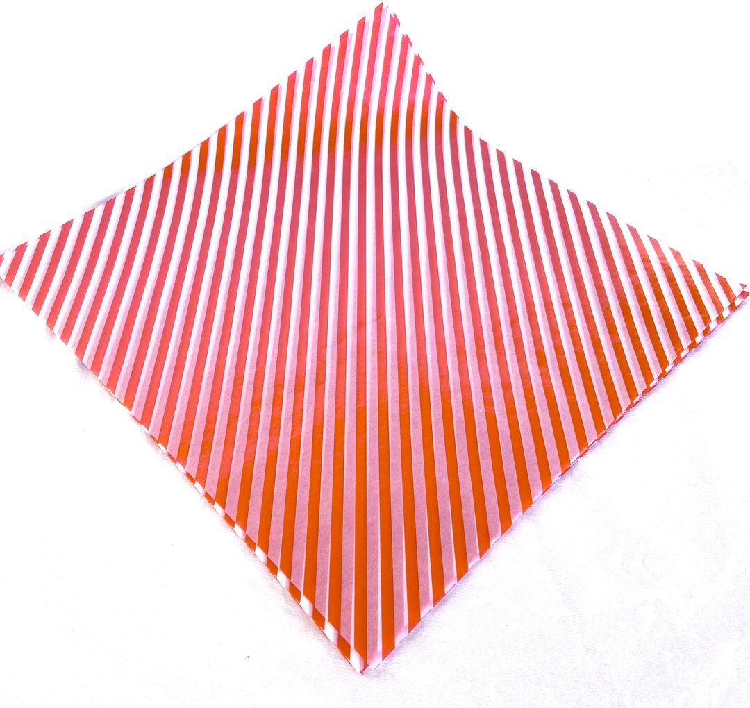 25 Red Diagonal Stripe WAX PAPER Sheets-pink Lemonade Party Shop ...