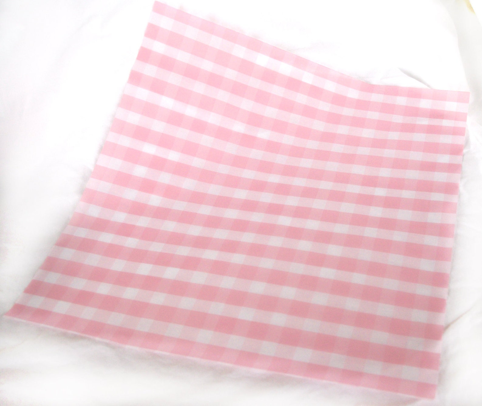100 Pink Gingham WAX PAPER Sheets-pink Lemonade Party Shop Exclusive ...