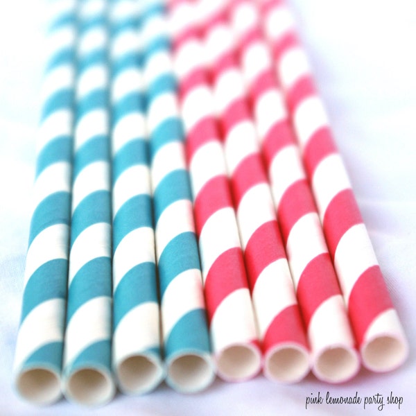 Striped Straws - Etsy
