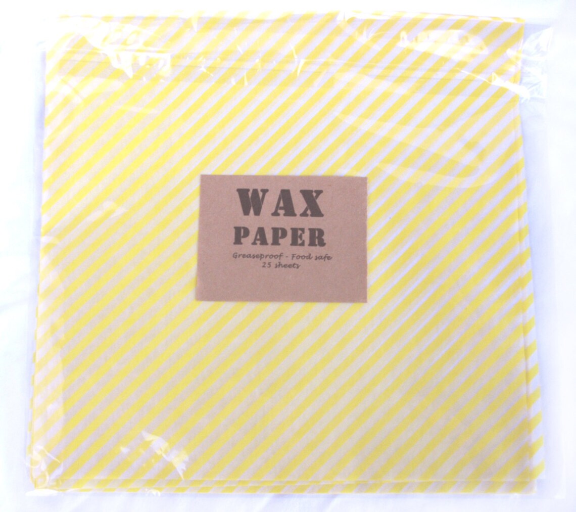25 Yellow Stripe WAX PAPER Sheets-pink Lemonade Party Shop - Etsy