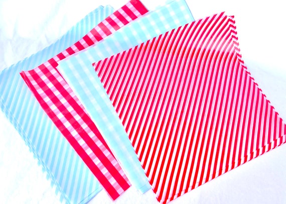 25 Americana Mix red and Blue WAX PAPER Sheets-pink Lemonade - Etsy