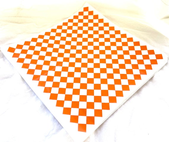 Orange Checkerboard pattern PaPER-BeRRY BaSKET LiNERS-sandwich-krafts ...
