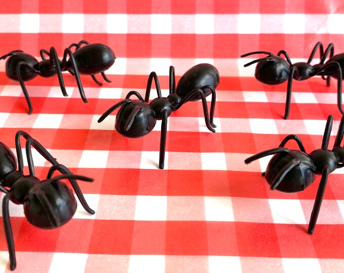 Ant Cupcake or Cake Toppers Picnic Theme Gag-prank picnic Invader Black ...
