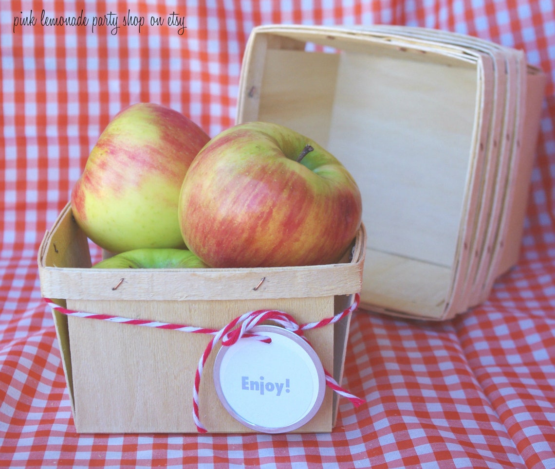 6 Large Wood BERRY Basketsquart Size-fall Party Favor - Etsy