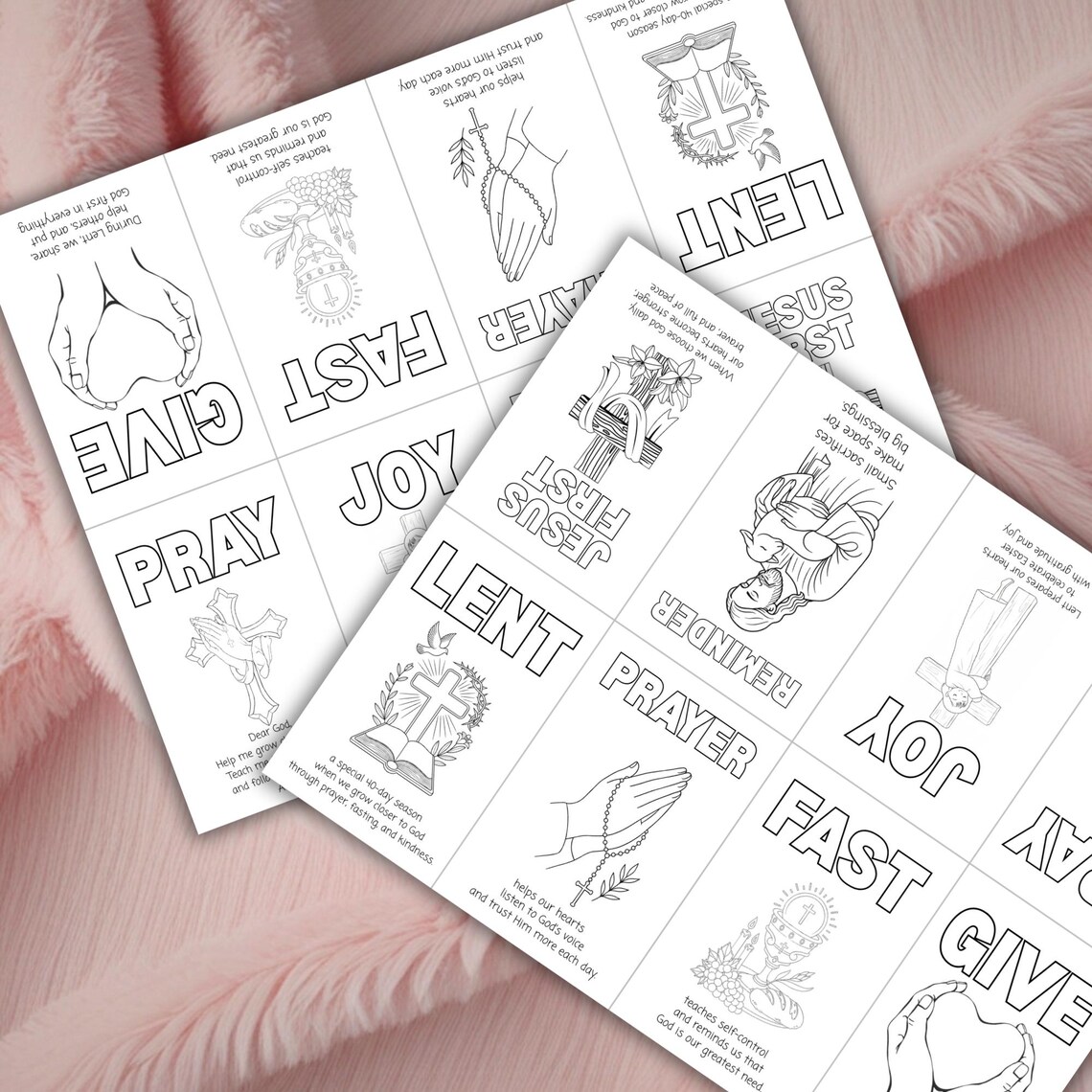 Lent Craft for Kids, Lent Coloring Mini Book, Sunday School Craft, Ash ...
