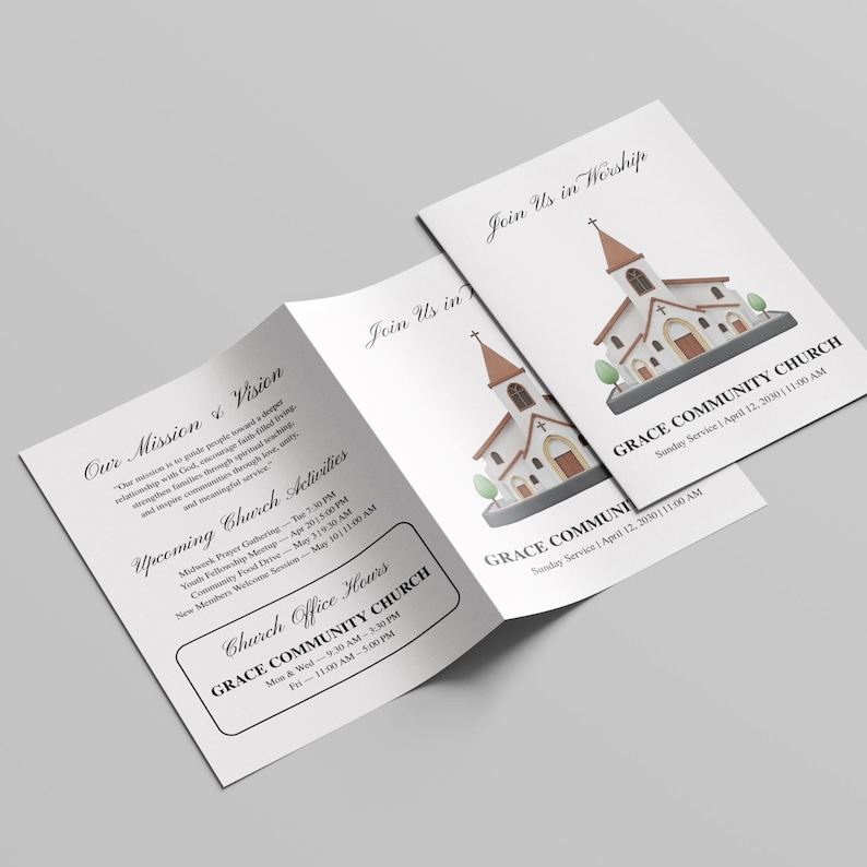 Church Bulletin Program Template, Church Pastor Anniversary, Order of ...