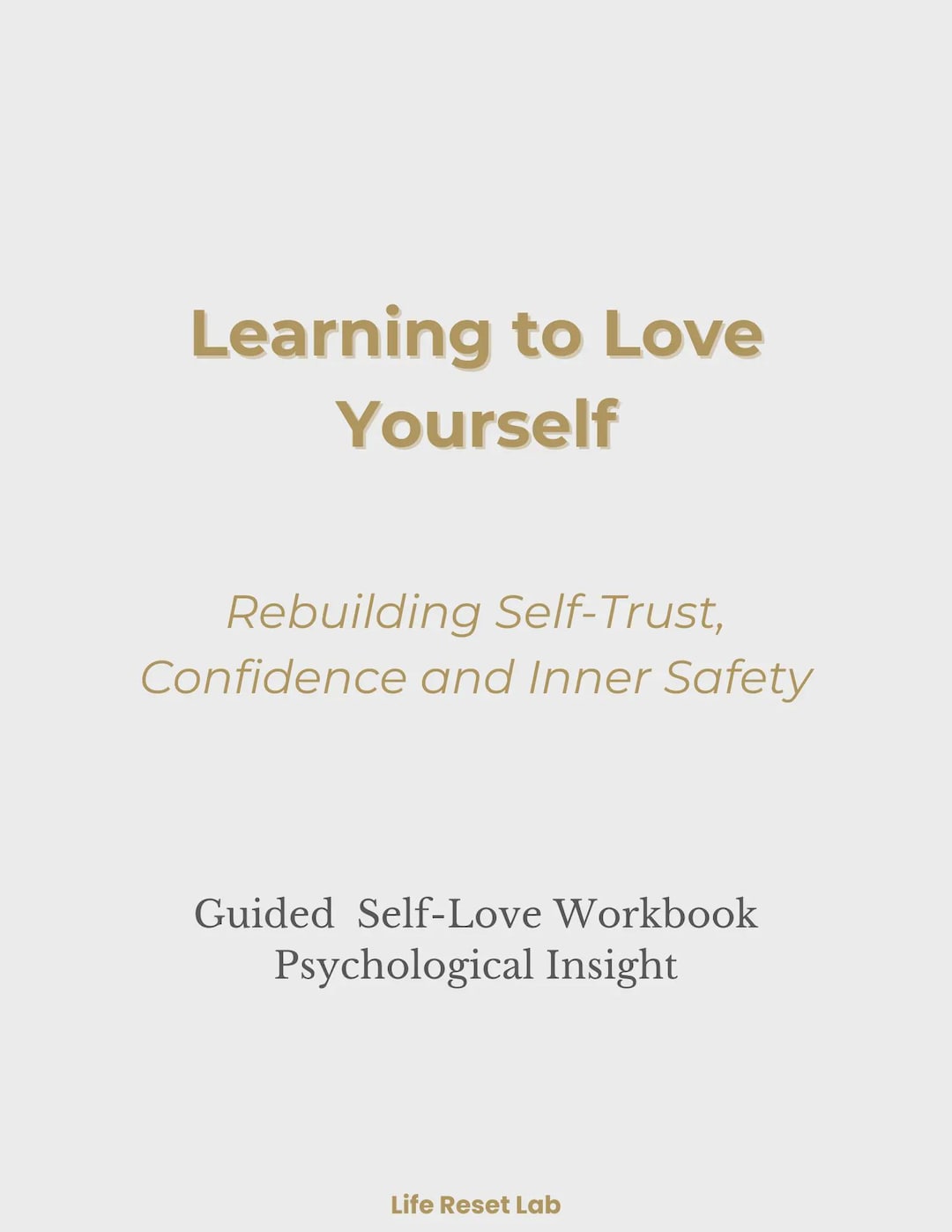 Learning to Love Yourself Workbook | Confidence & Self Worth ...