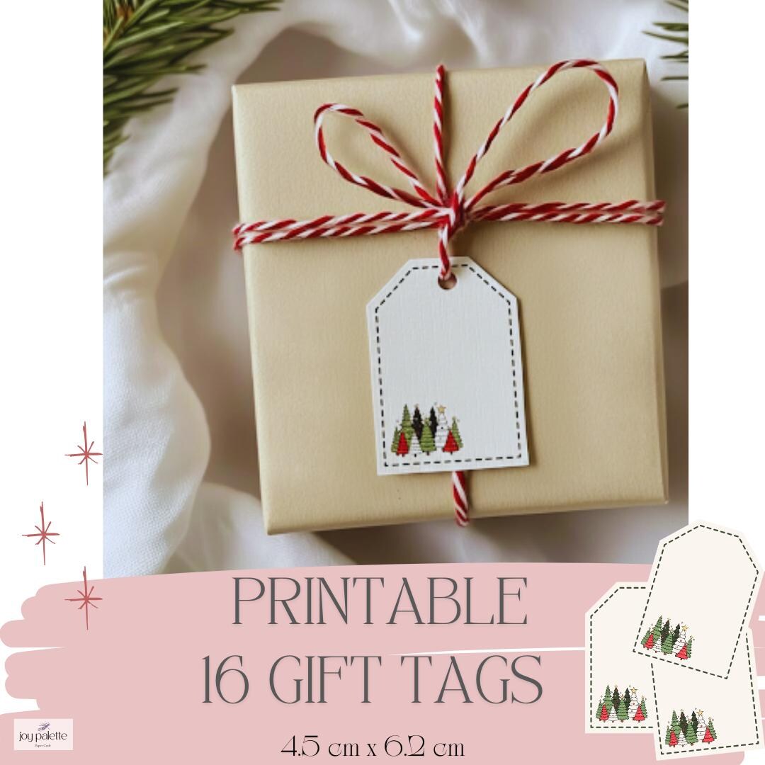 New Year Gift Tags, Printable 16 Tags - Etsy
