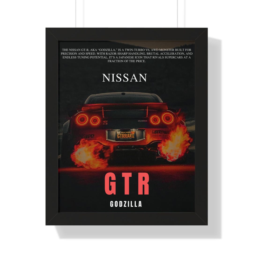 Nissan GT-R Godzilla Automotive Poster - Etsy