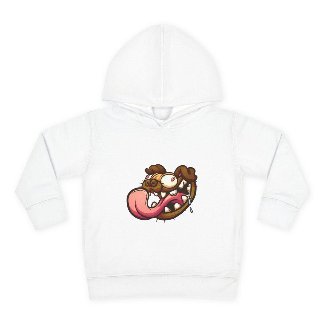 Drooling Monster Face Toddler Hoodie | Cute Cartoon Tongue Graphic - Etsy