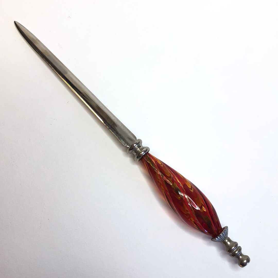 Red Swirl Venetian Glass Style Letter Opener #A1 - Etsy