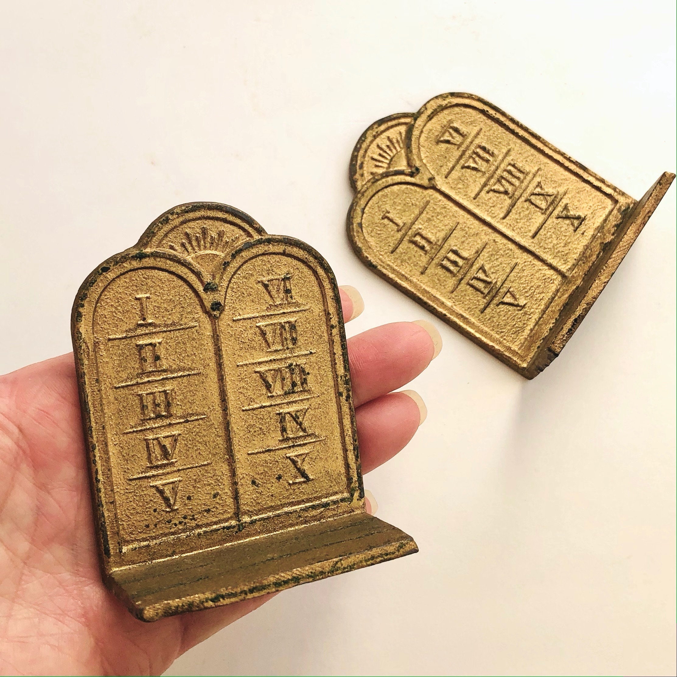 Ten Commandments Miniature Book Ends - Etsy