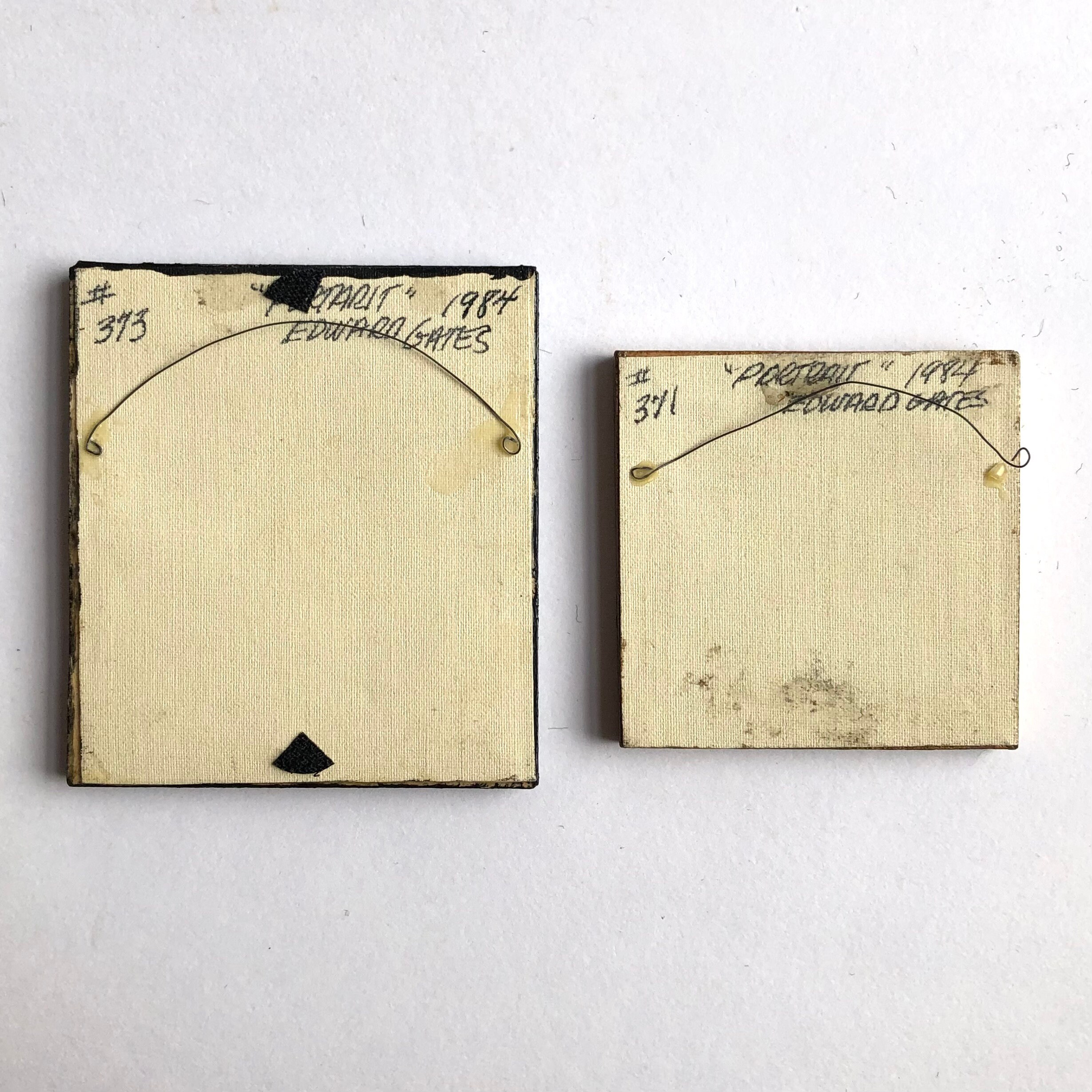Two Miniature Portrait Paintings by Edward Gates 1984 - Etsy