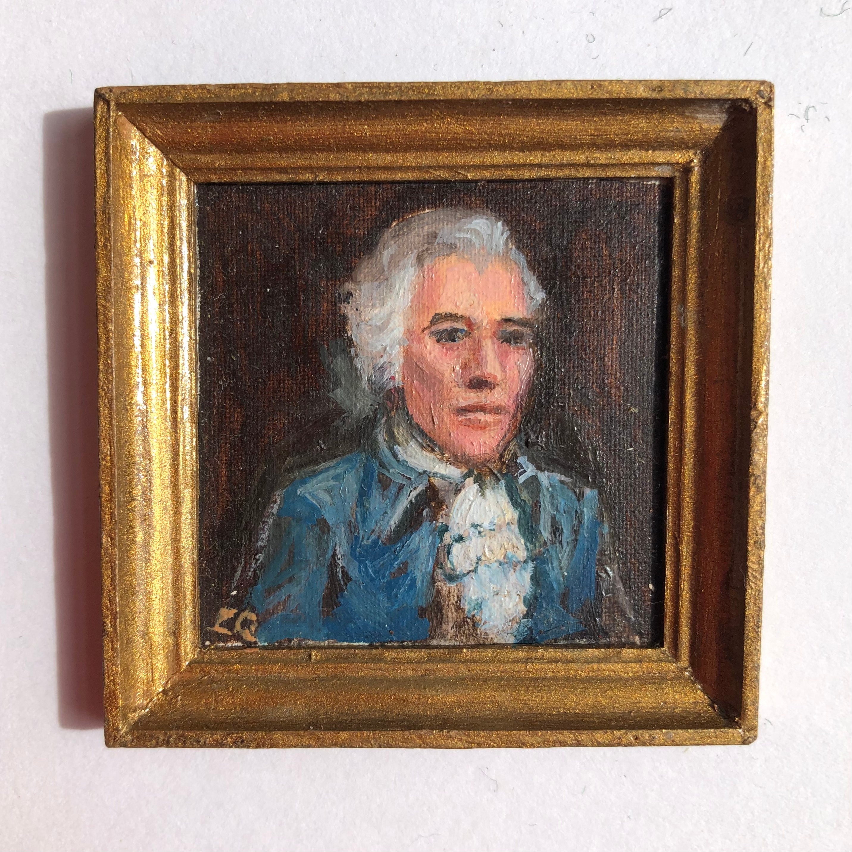 Two Miniature Portrait Paintings by Edward Gates 1984 - Etsy