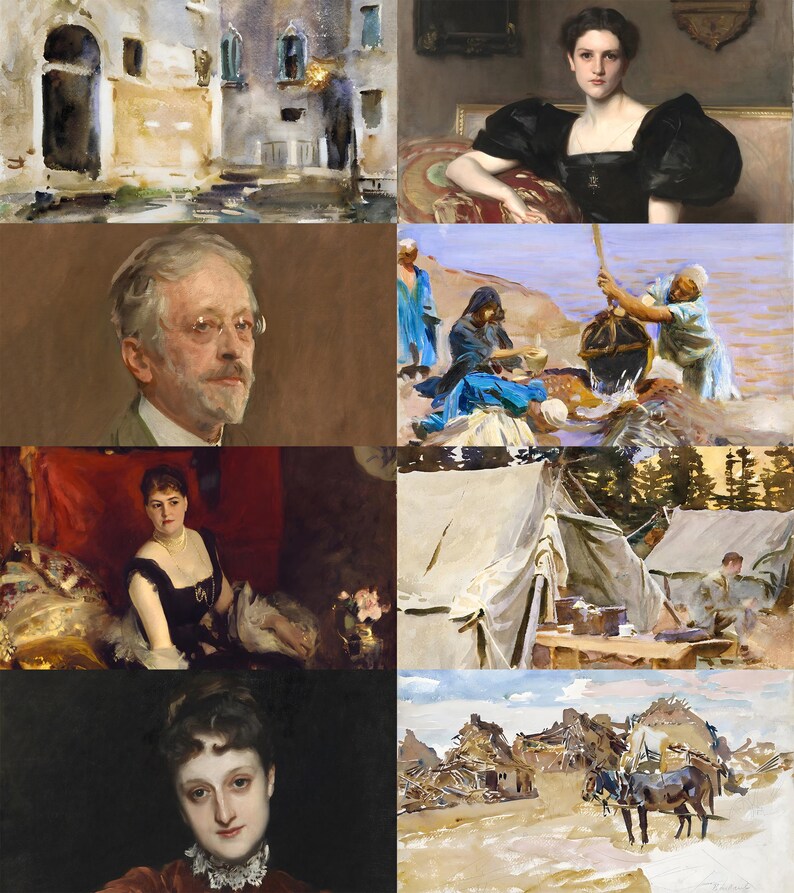 169 John Singer Sargent Art Collection, Impressionist Paintings Bundle ...