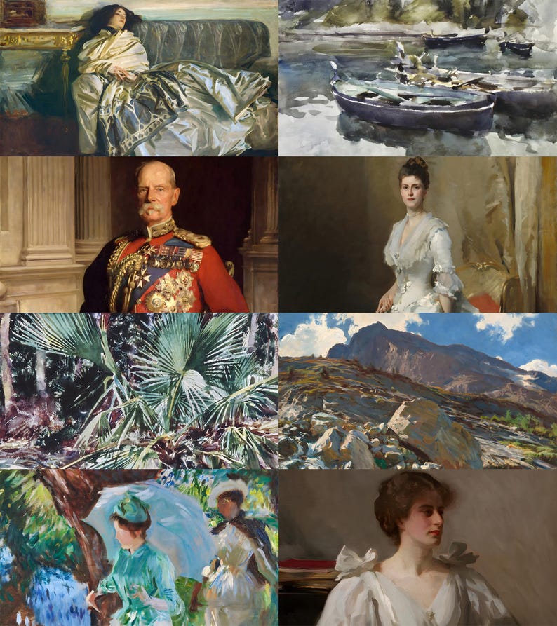 169 John Singer Sargent Art Collection, Impressionist Paintings Bundle ...