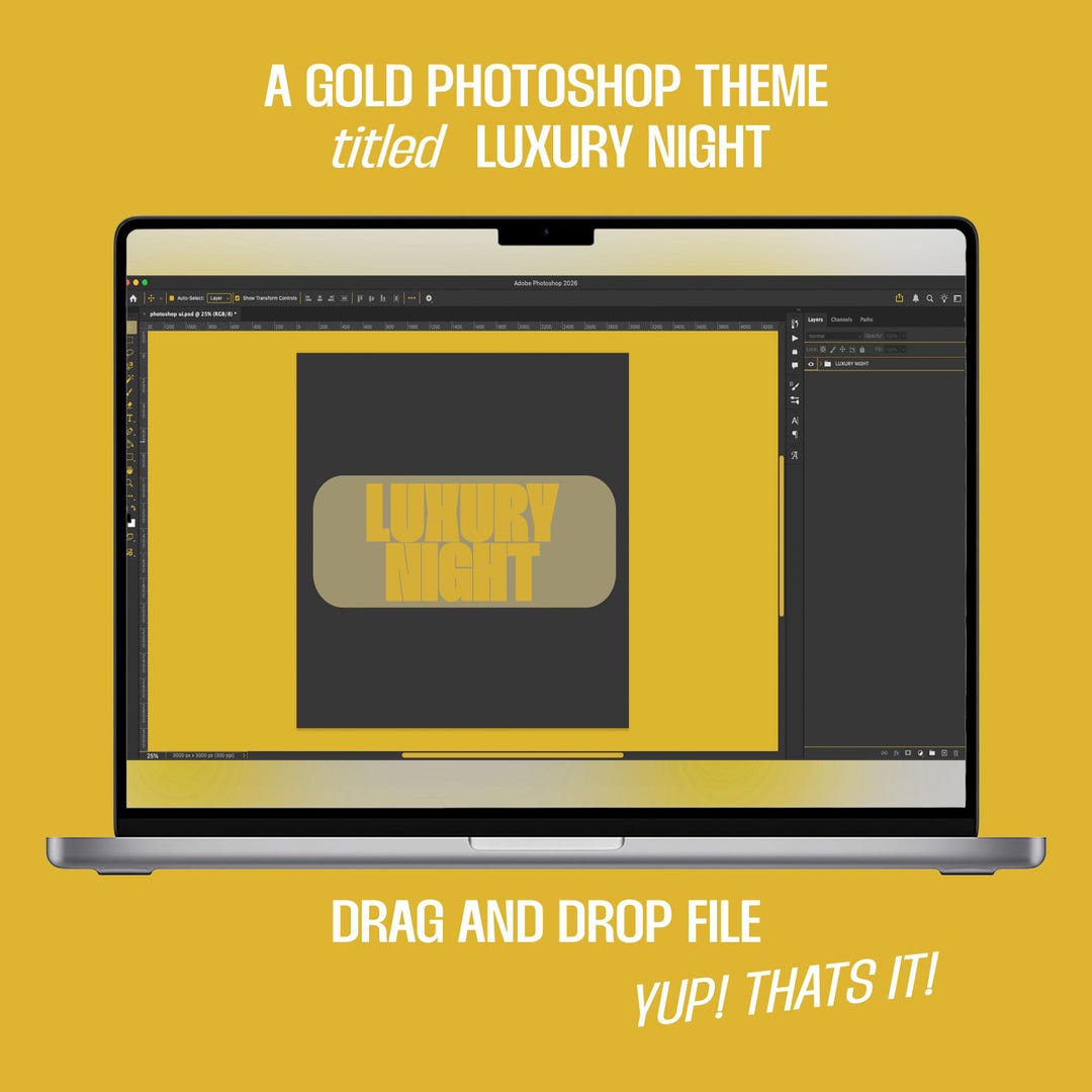 A Gold Photoshop Theme - Luxury Night - Etsy