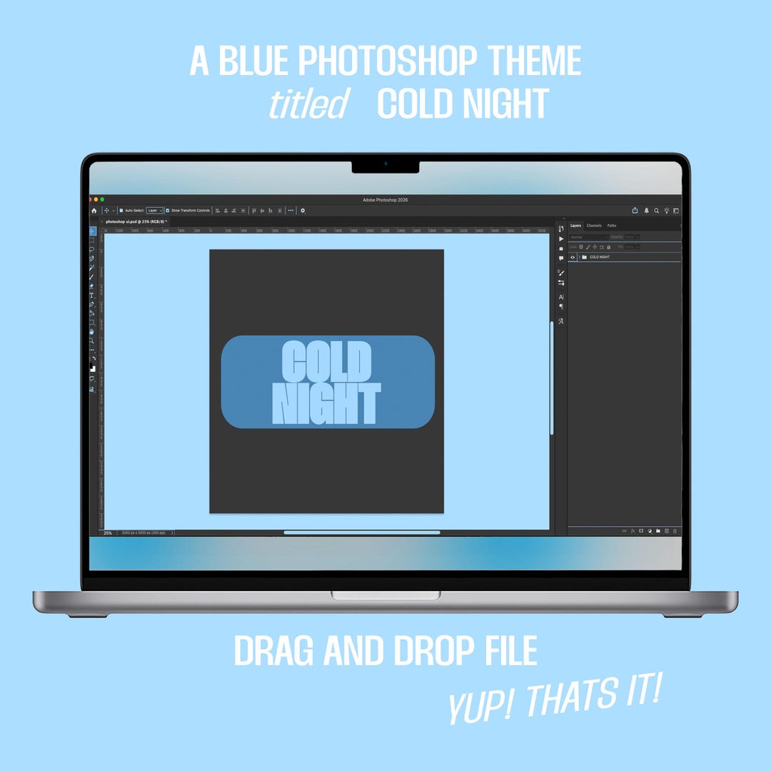 A Blue Photoshop Theme - Cold Night - Etsy