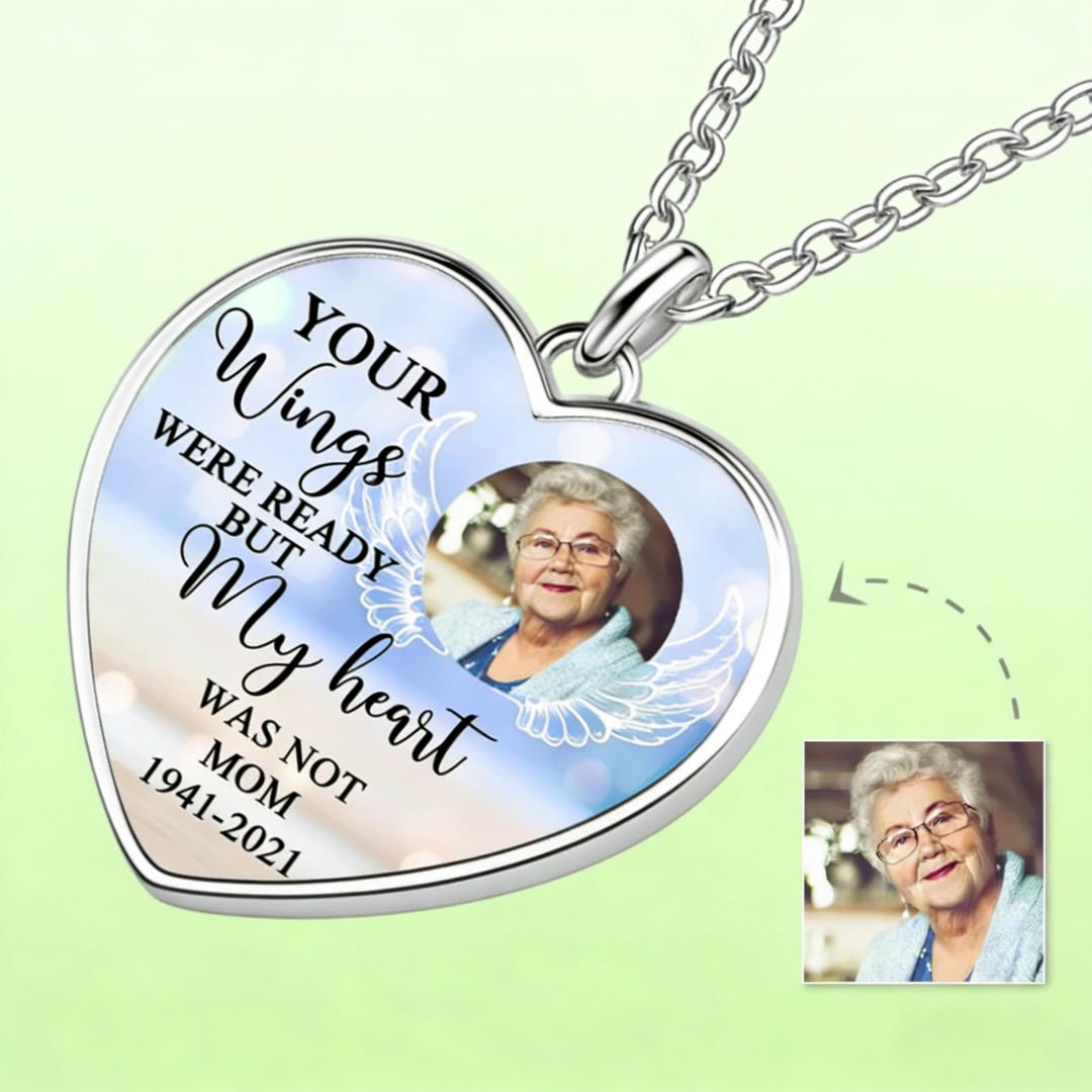 Custom Person Portrait Necklace, Personalized Photo Text Necklace ...
