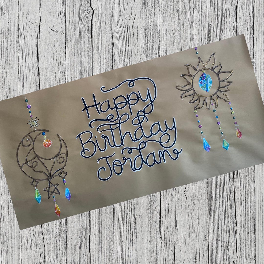 Hand Painted Party Banner - Etsy